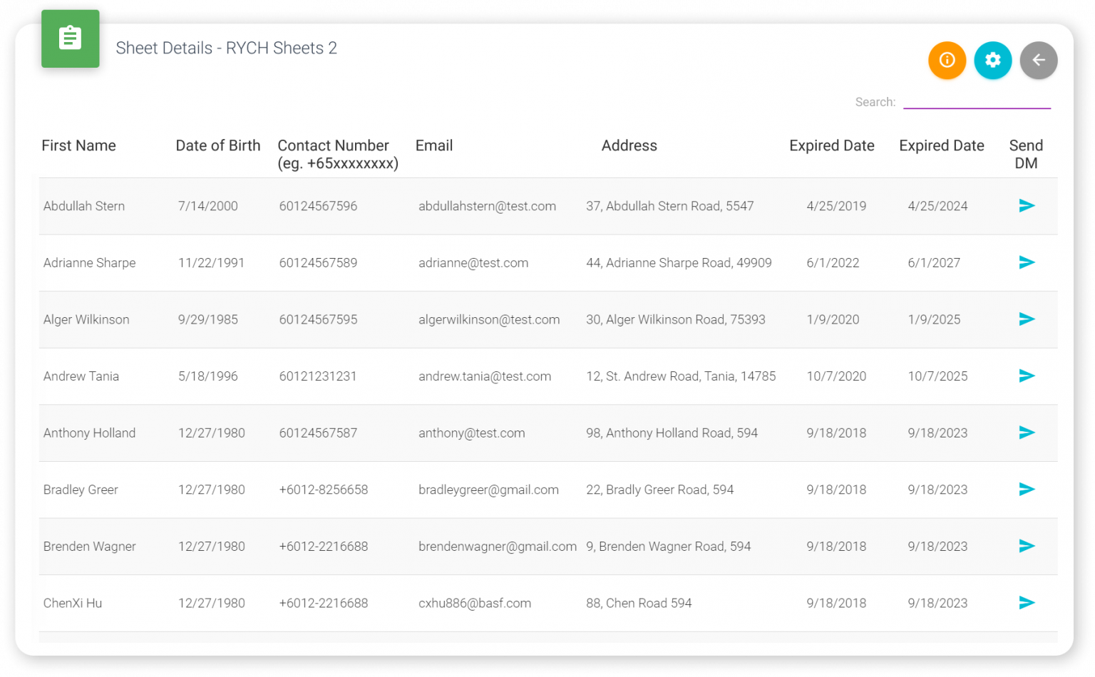 Rych - Google Sheets Connector